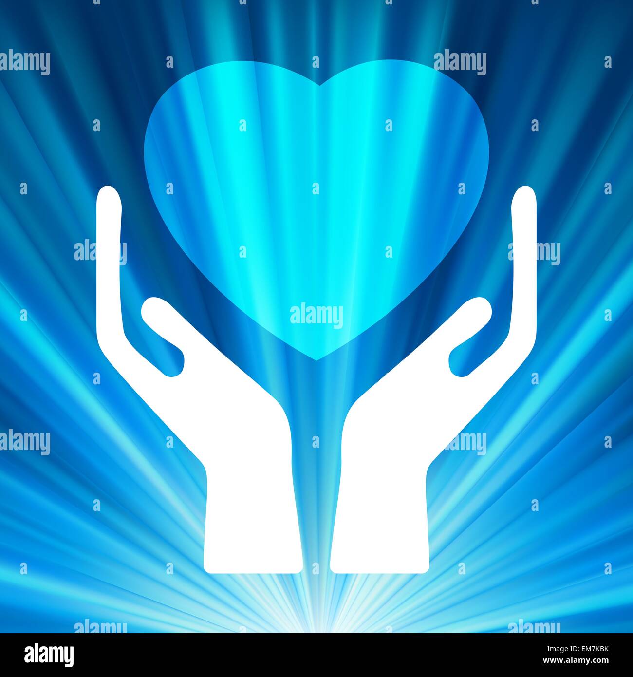 Heart in open hands. EPS 8 Stock Vector Image & Art - Alamy