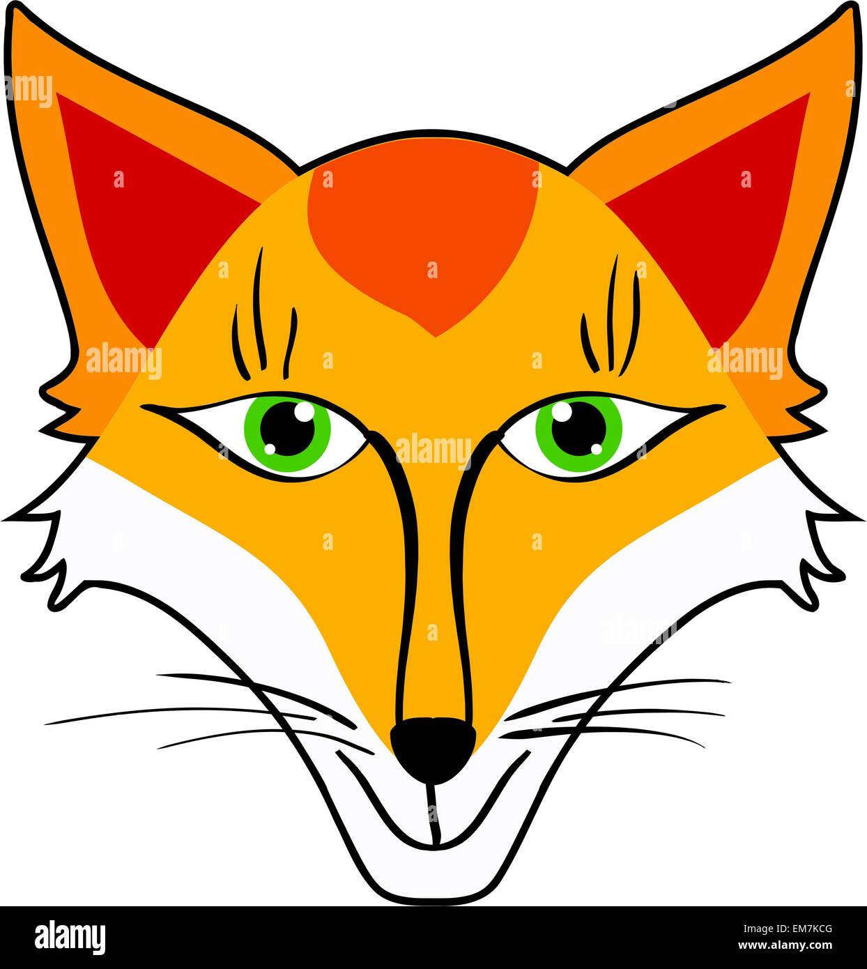 Fox head cartoon hi-res stock photography and images - Alamy