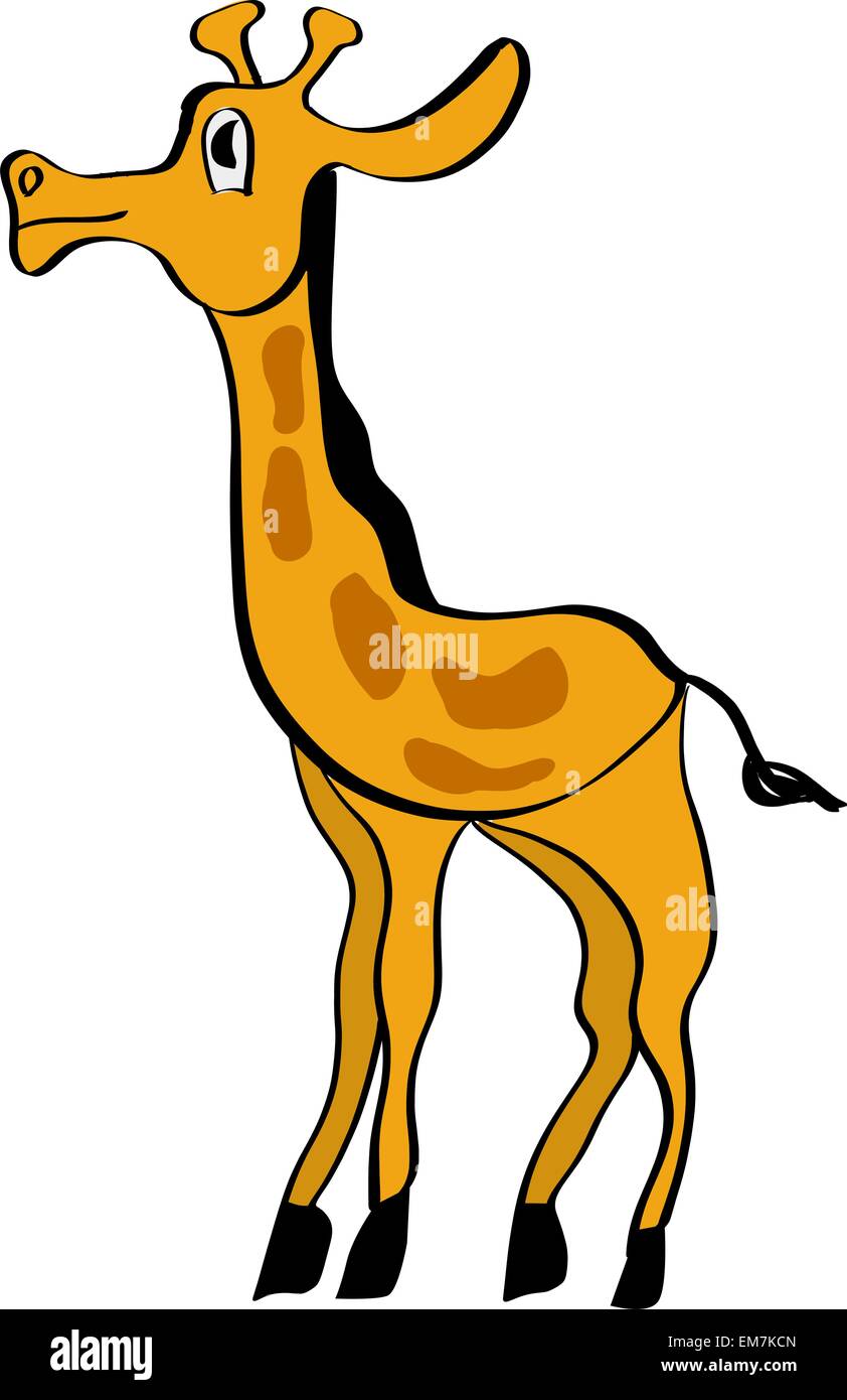 Cartoon illustration of giraffe Stock Vector Image & Art - Alamy