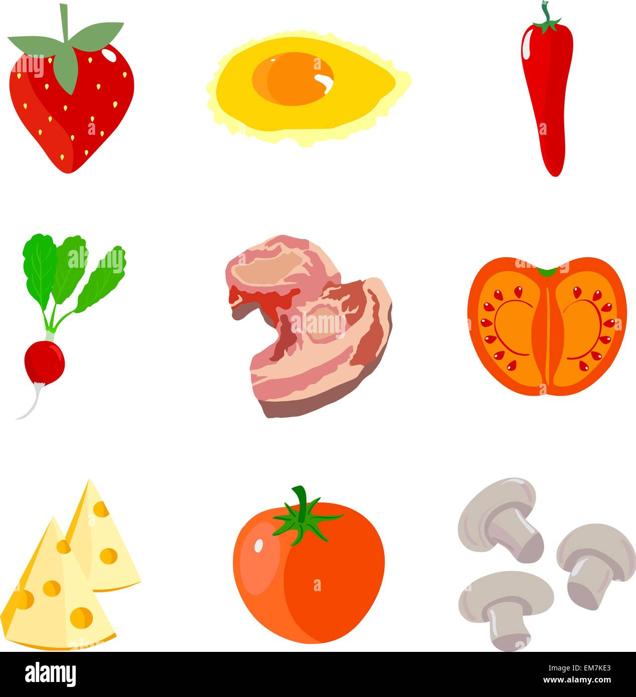 Set of food Stock Vector Image & Art - Alamy