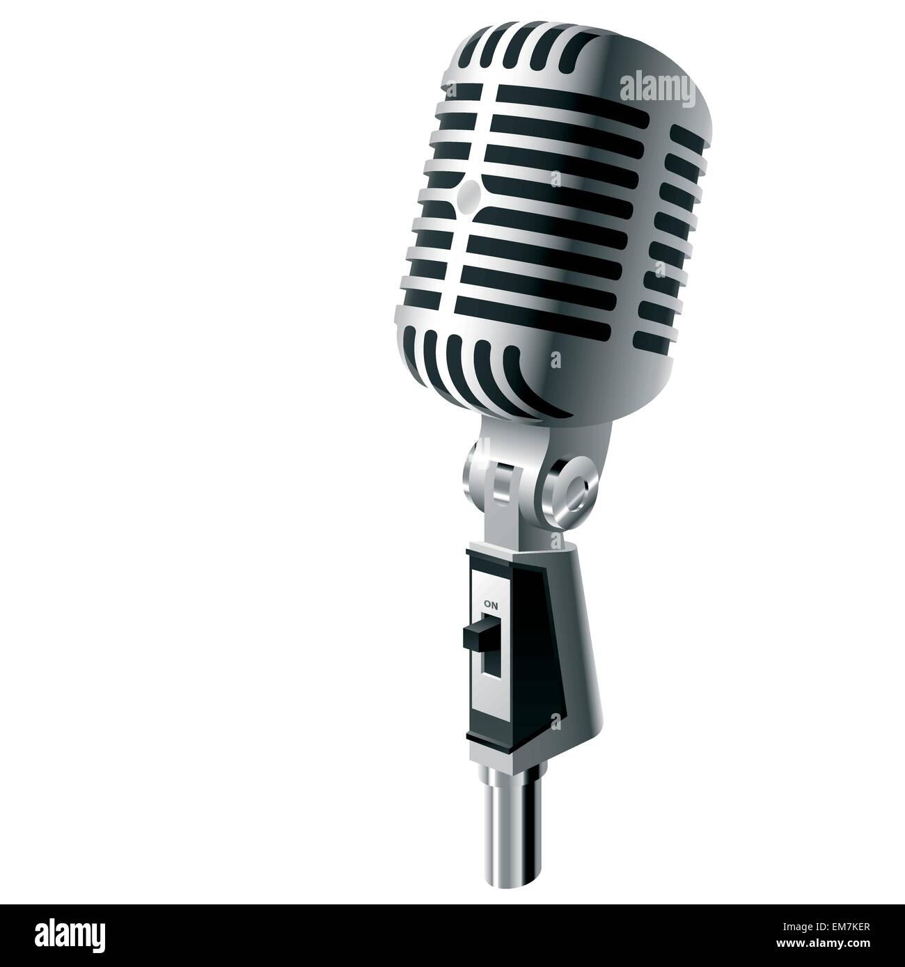 Vector retro microphone sound Cut Out Stock Images & Pictures - Alamy