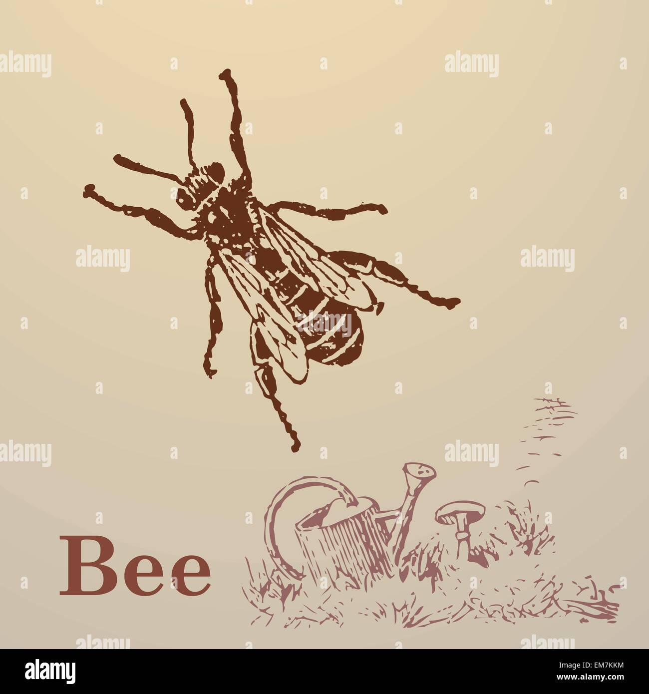 Green garden vintage Stock Vector Images - Alamy