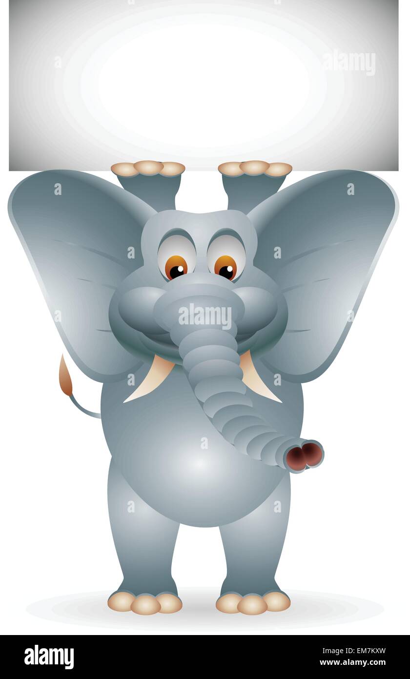 elephant with blank sign Stock Vector Image & Art - Alamy