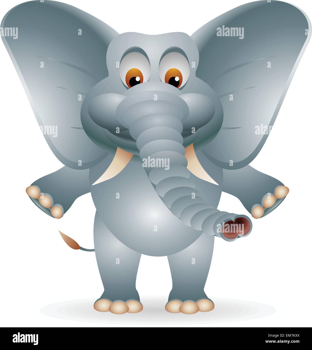 Cartoon funny baby elephant sitting hi-res stock photography and images ...