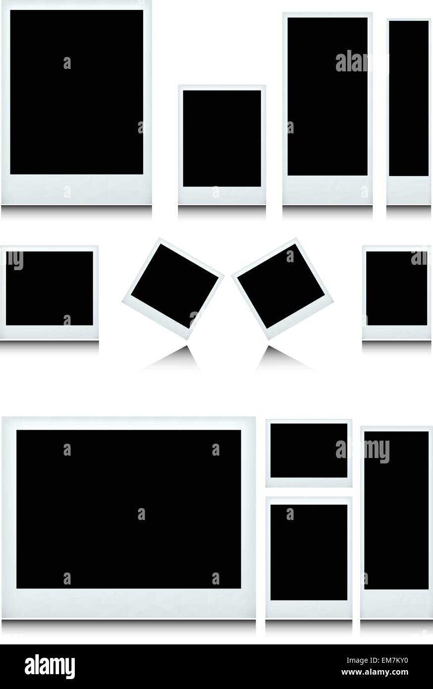 photo frame set Stock Vector Image & Art - Alamy