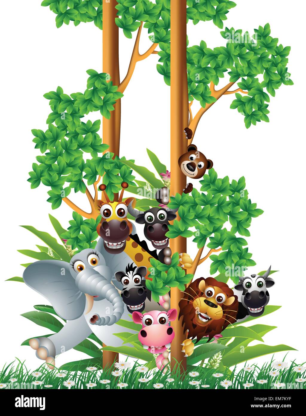 Funny cow cartoon hi-res stock photography and images - Alamy