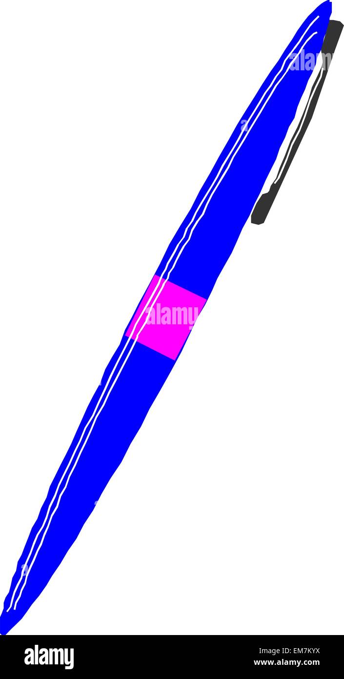 Blue pen Stock Vector Images - Alamy