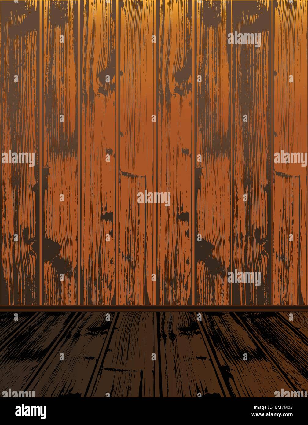 Wooden room interior Stock Vector Image & Art - Alamy