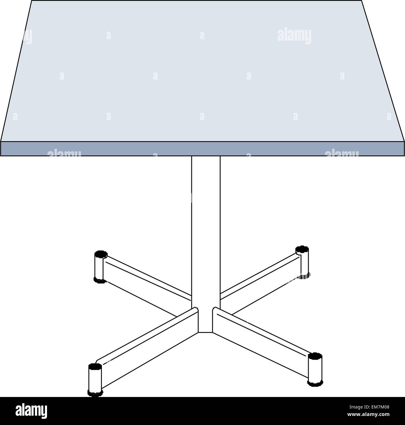 Empty office table cutout Stock Vector Images - Alamy