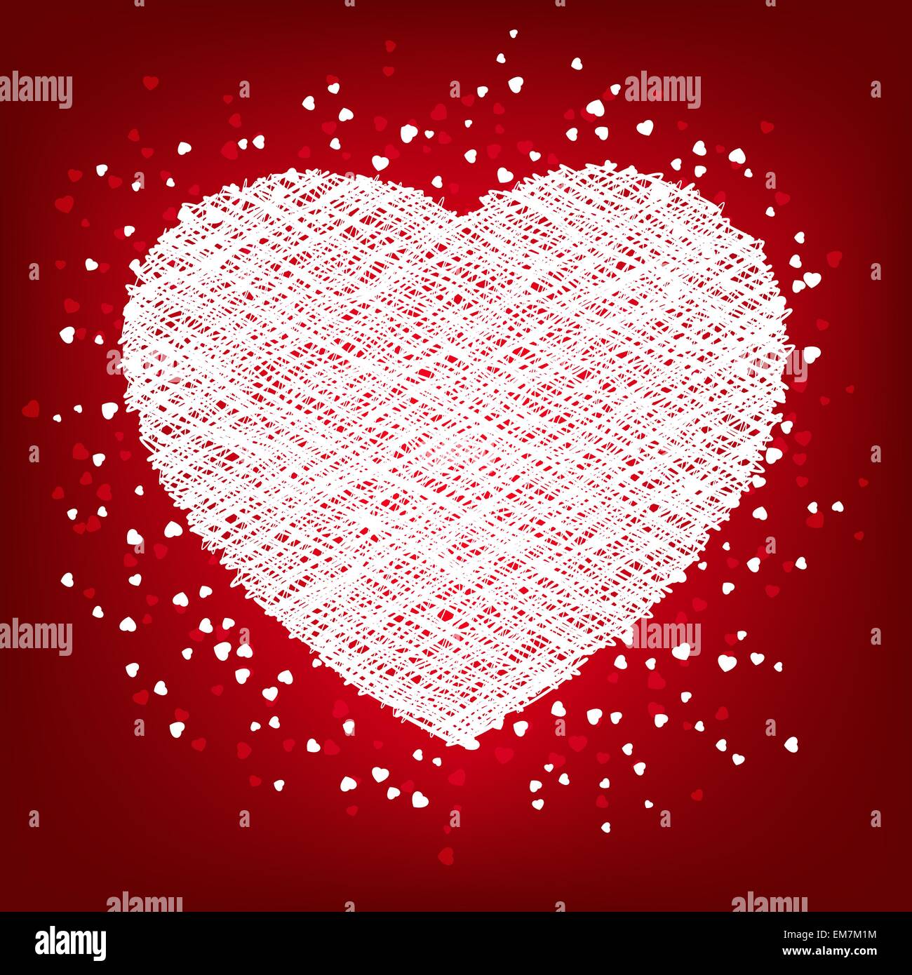 Weaving white heart card. EPS 8 Stock Vector Image & Art - Alamy