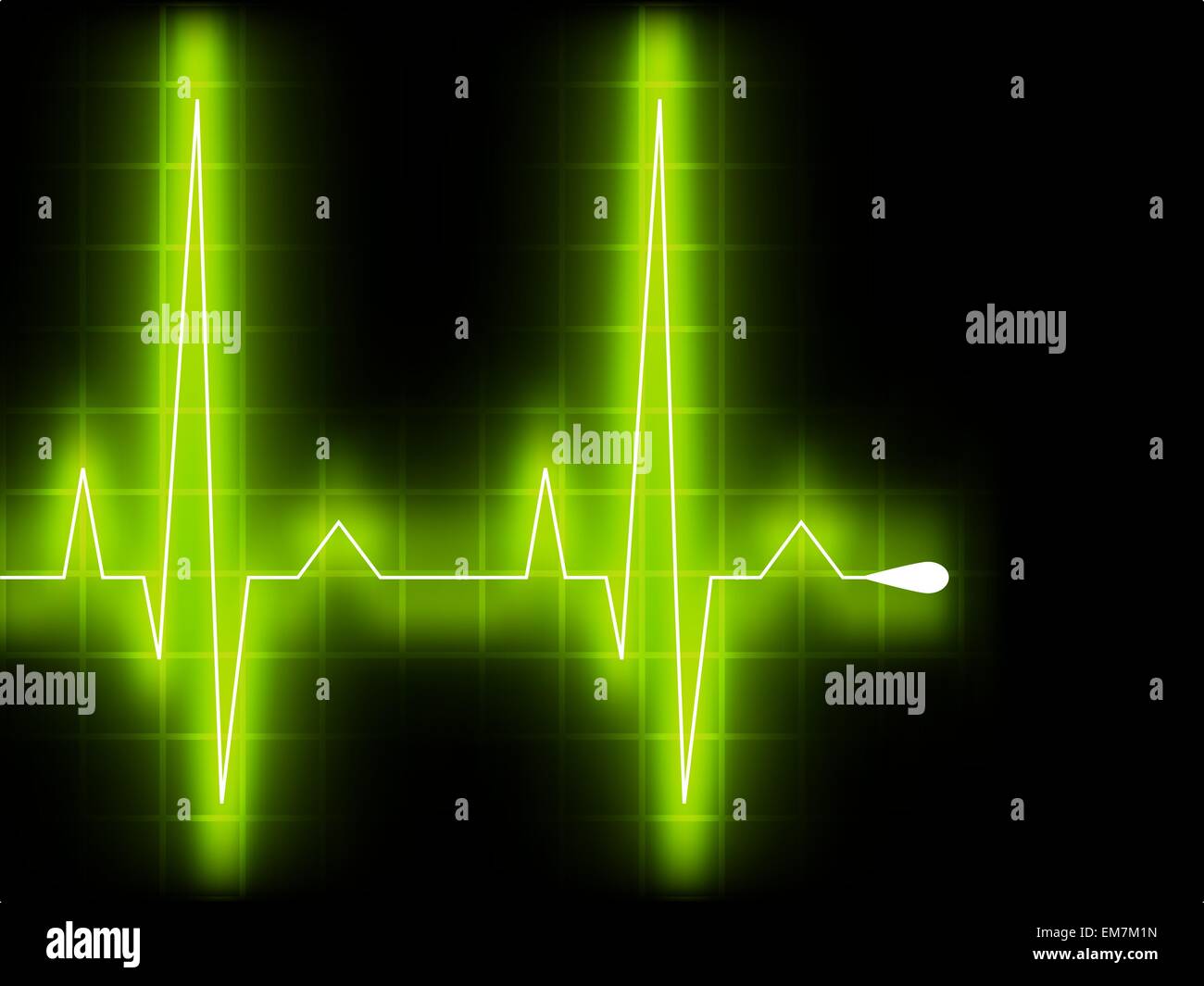 Green heart beat vector Stock Vector Images - Alamy