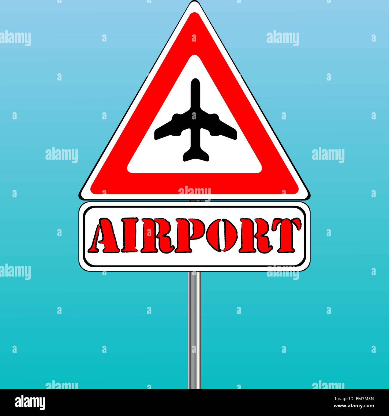 airport sign and blue sky background Stock Vector Image & Art - Alamy