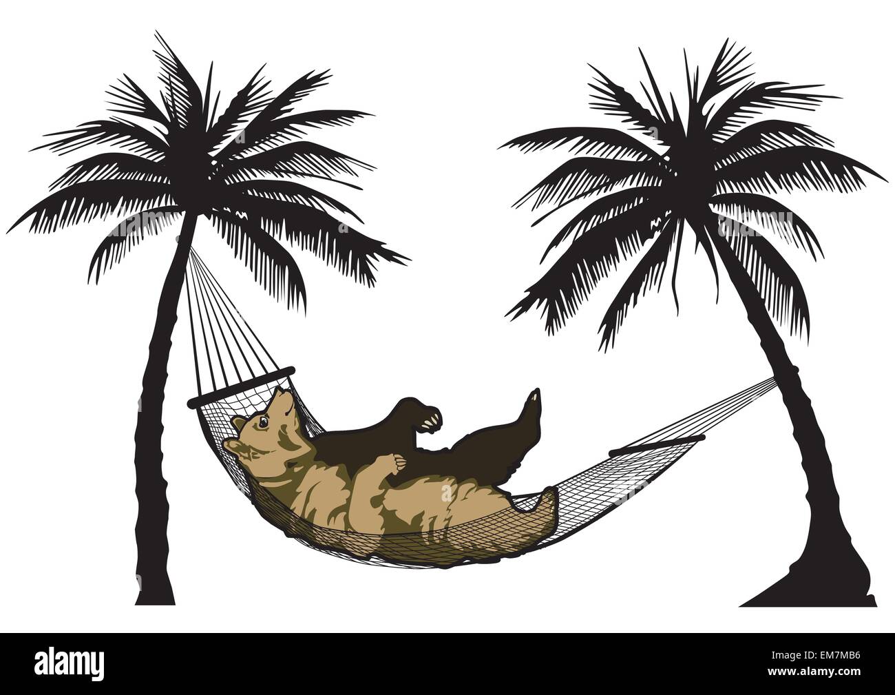 Bear resting Stock Vector Images - Alamy