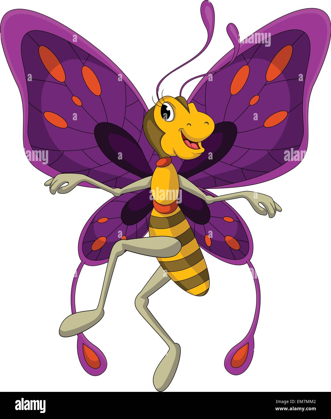 cute Butterfly cartoon Stock Vector Image & Art - Alamy