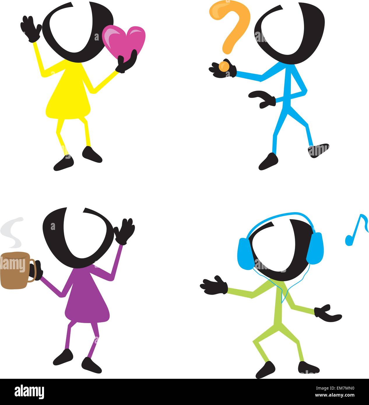 stick figure with items Stock Vector Image & Art - Alamy
