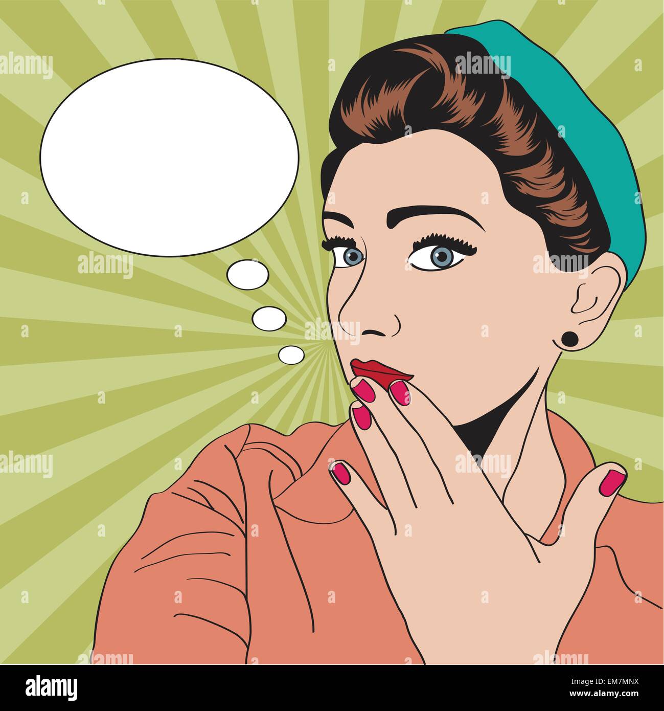 Pop art girl hi-res stock photography and images - Alamy