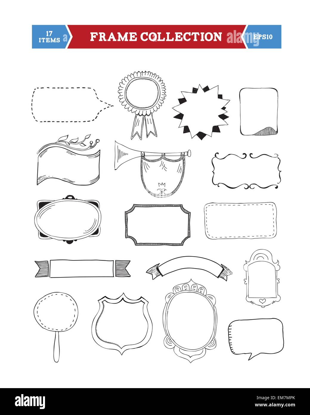 Hand drawn frames hi-res stock photography and images - Alamy