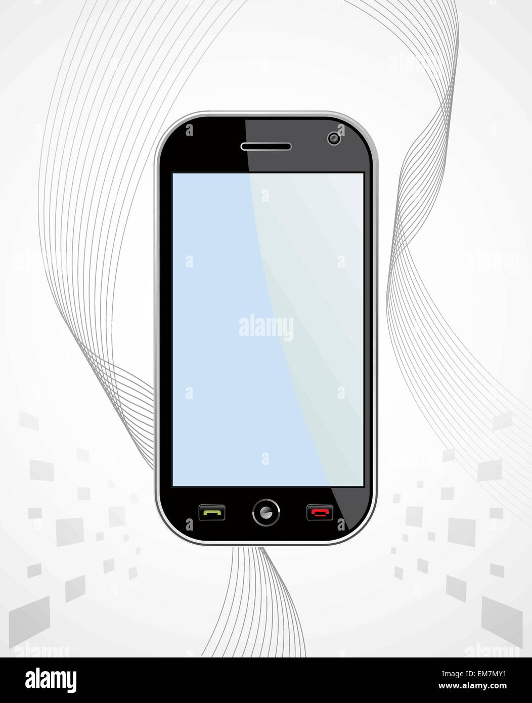 Generic black modern smartphone Stock Vector Images - Alamy