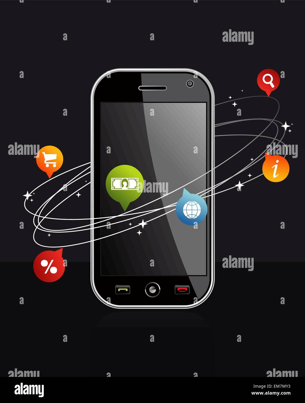 Cash app on screen Stock Vector Images - Alamy