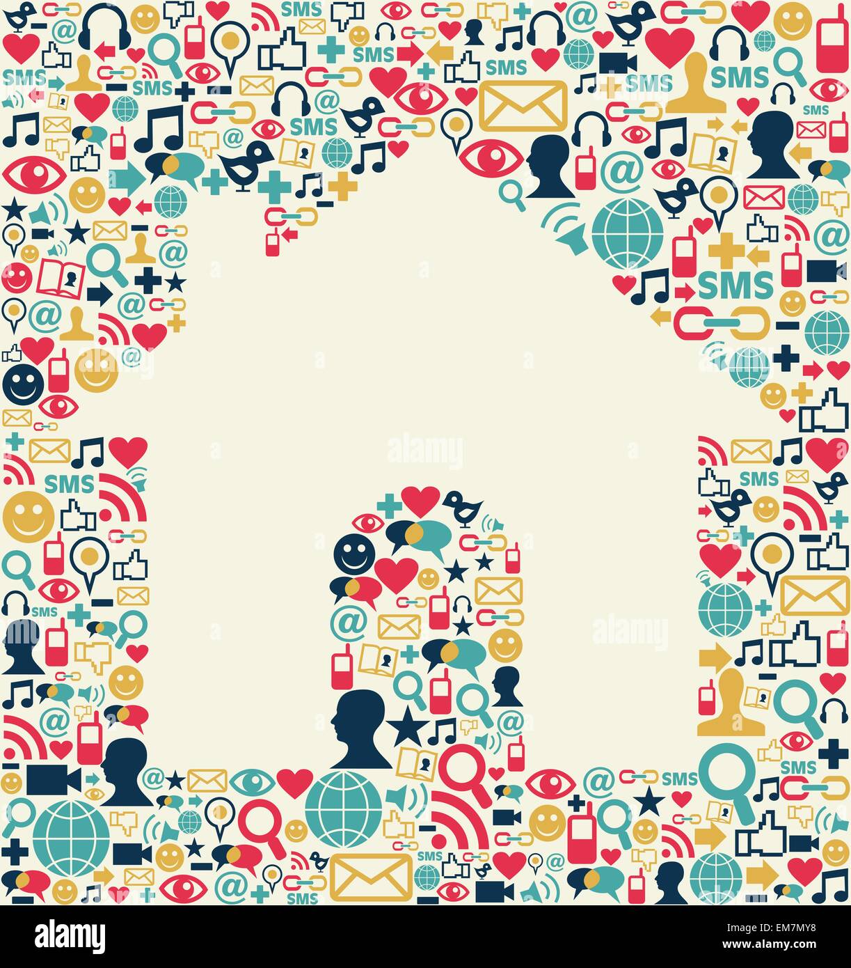 Social media house texture Stock Vector Image & Art - Alamy