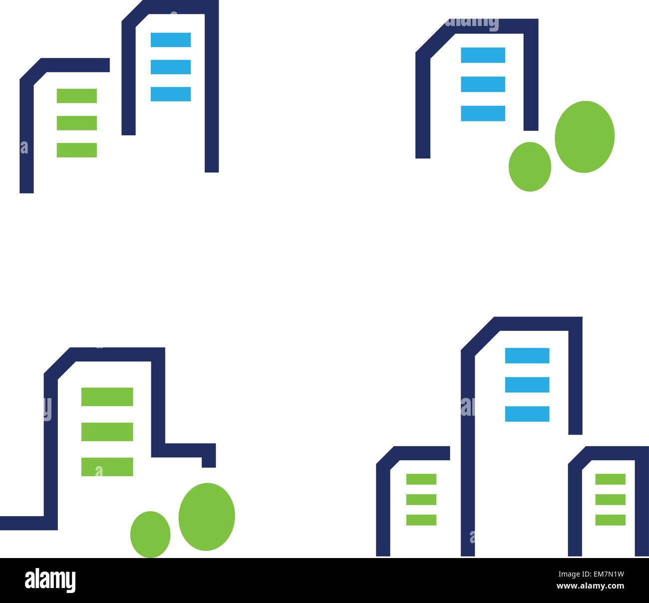 Residential apartment complex Stock Vector Images - Alamy
