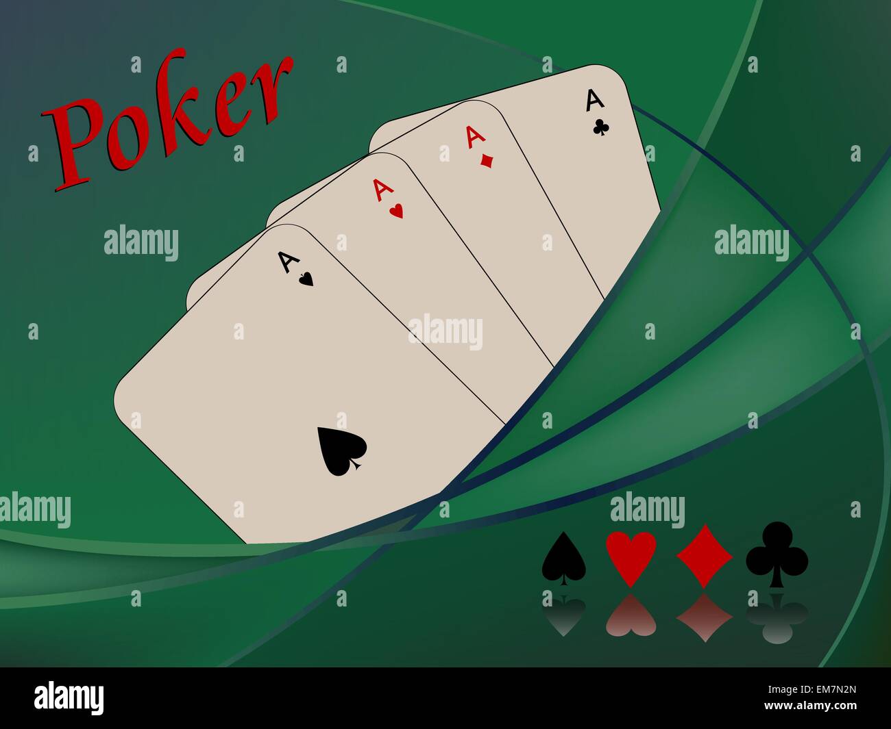 poker cards composition Stock Vector Image & Art - Alamy