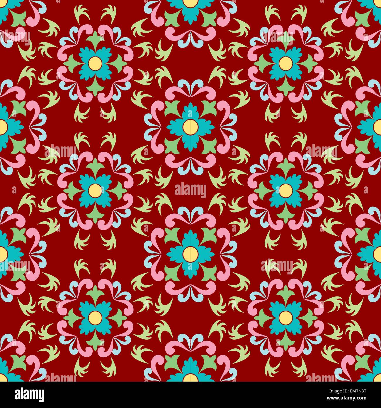 seamless flowers pattern Stock Vector Image & Art - Alamy