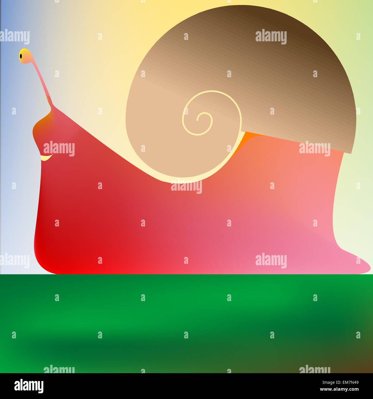 Happy snail Stock Vector Images - Alamy