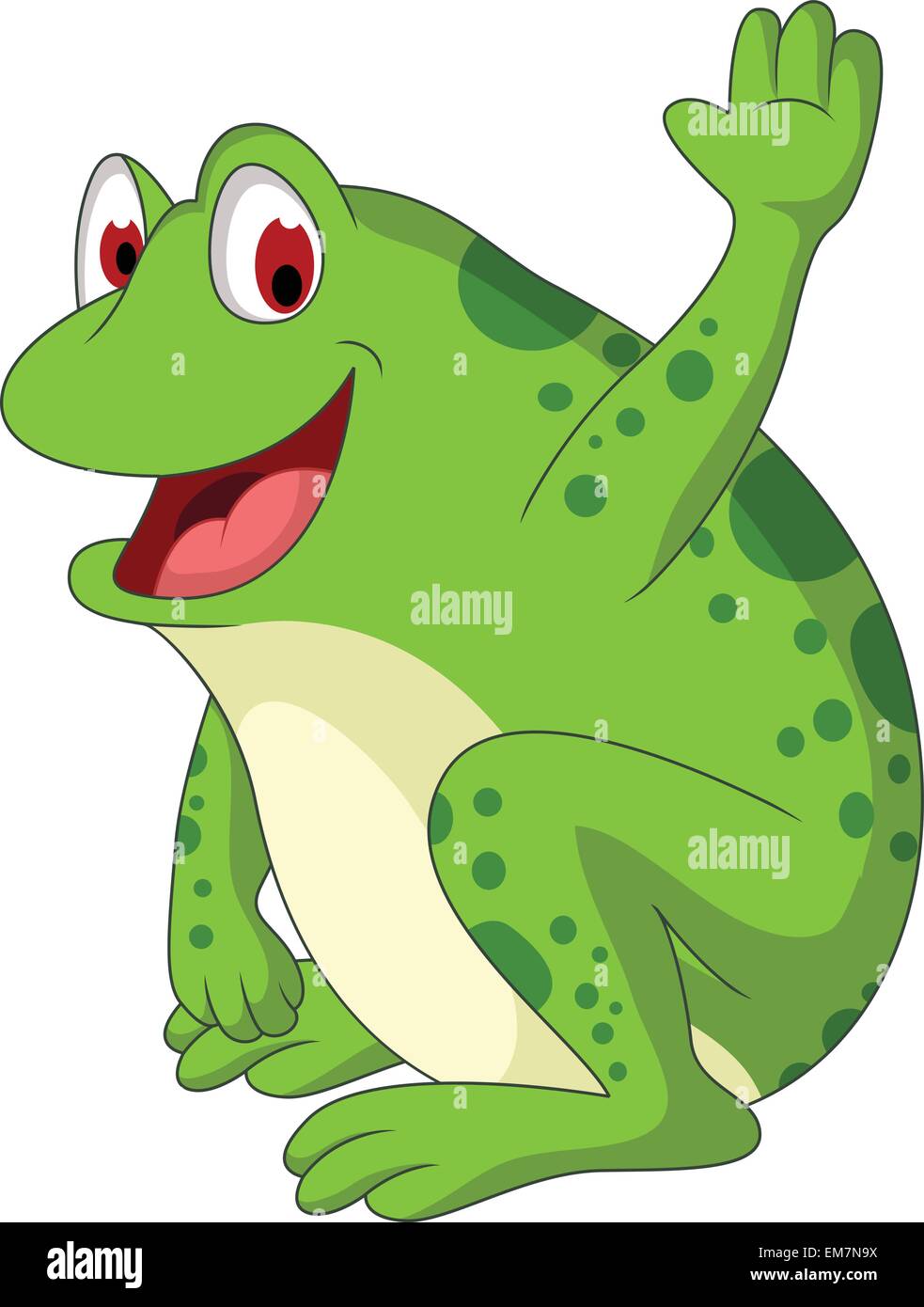 Cartoon cute frog illustration hi-res stock photography and images - Alamy