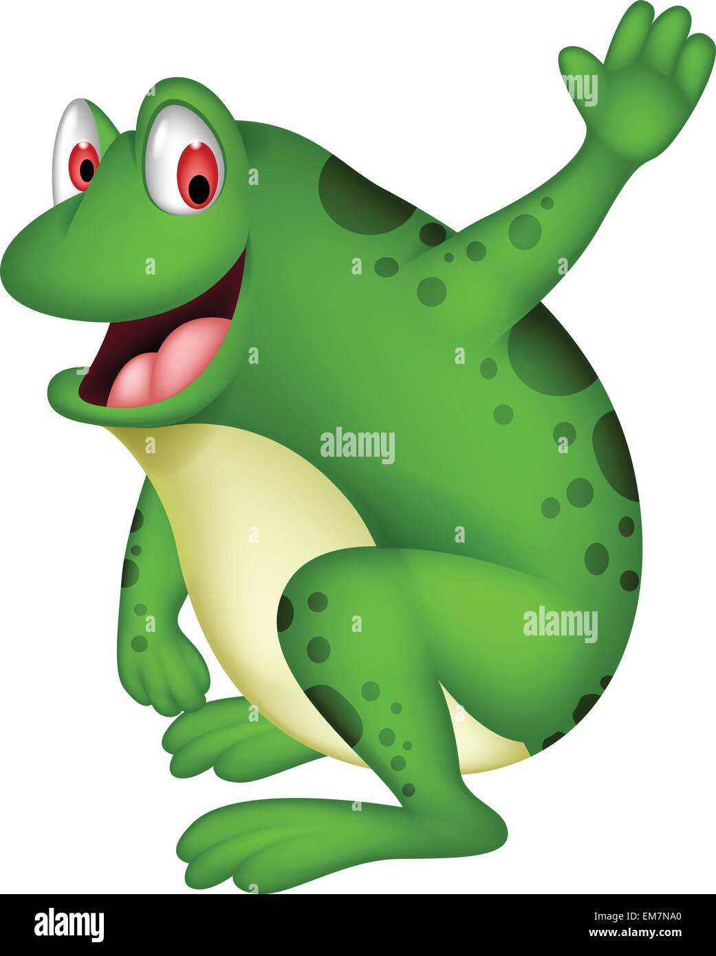 cute frog cartoon smiling Stock Vector Image & Art - Alamy