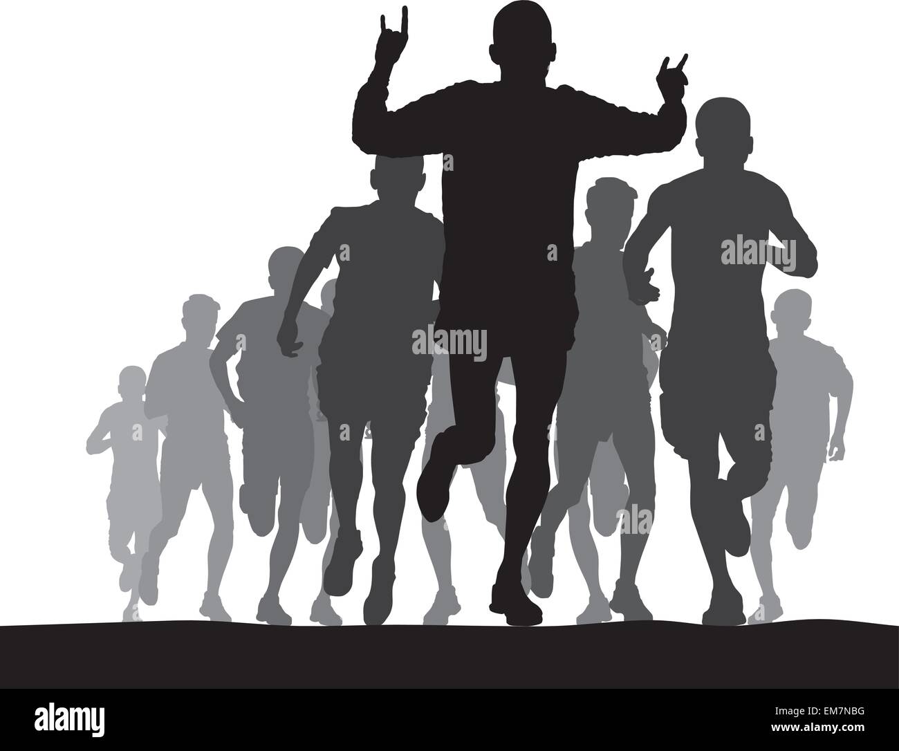 Runners at the finish Stock Vector Image & Art - Alamy