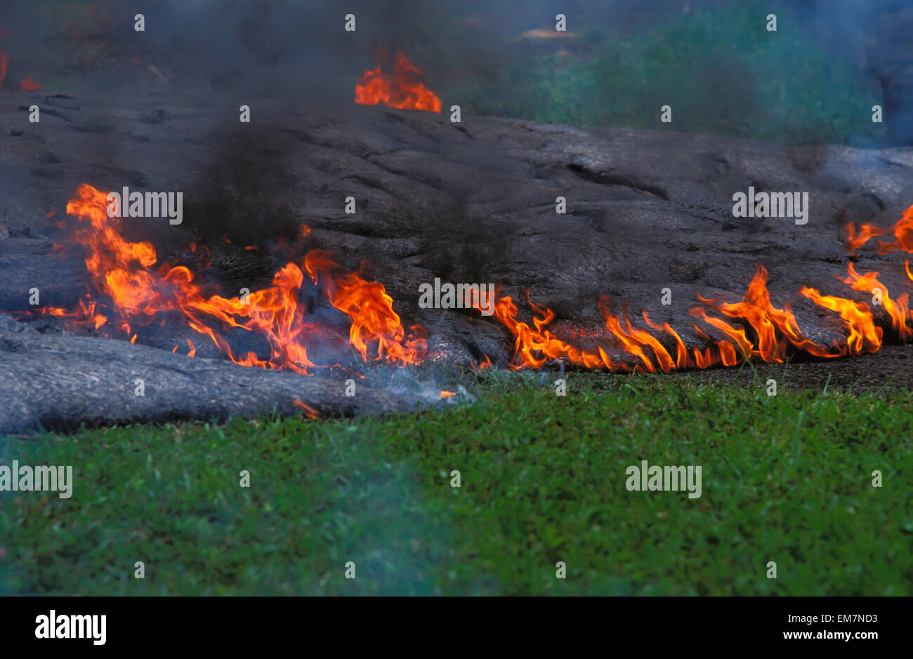 Hawaii, Big Island, Kilauea Volcano, Kalapana, Active Lava Flow Over ...