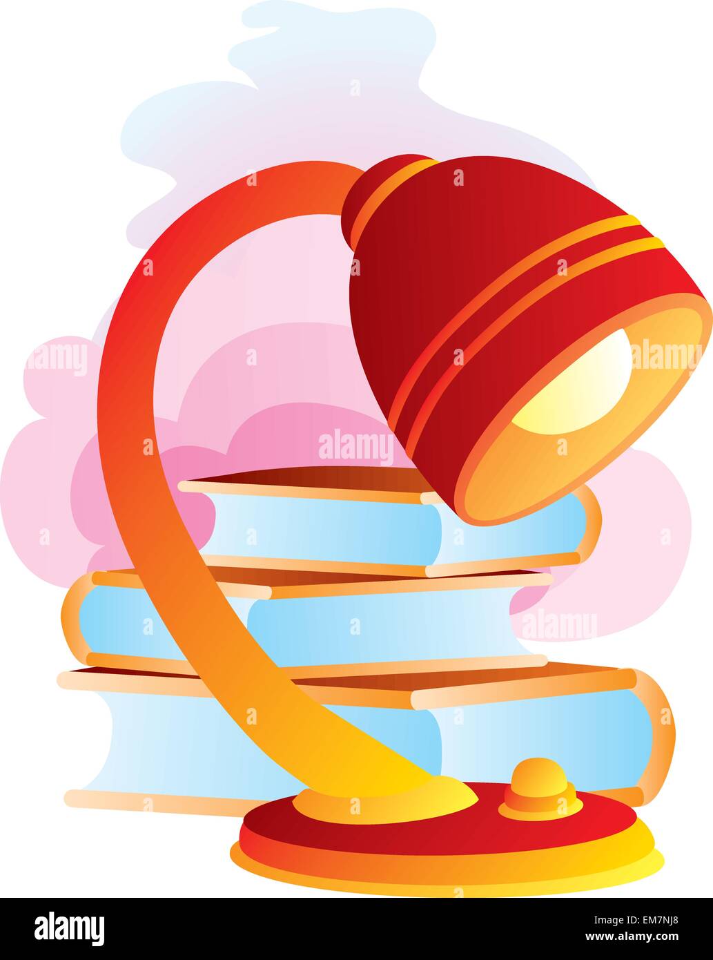 Lamp with books Stock Vector Image & Art - Alamy