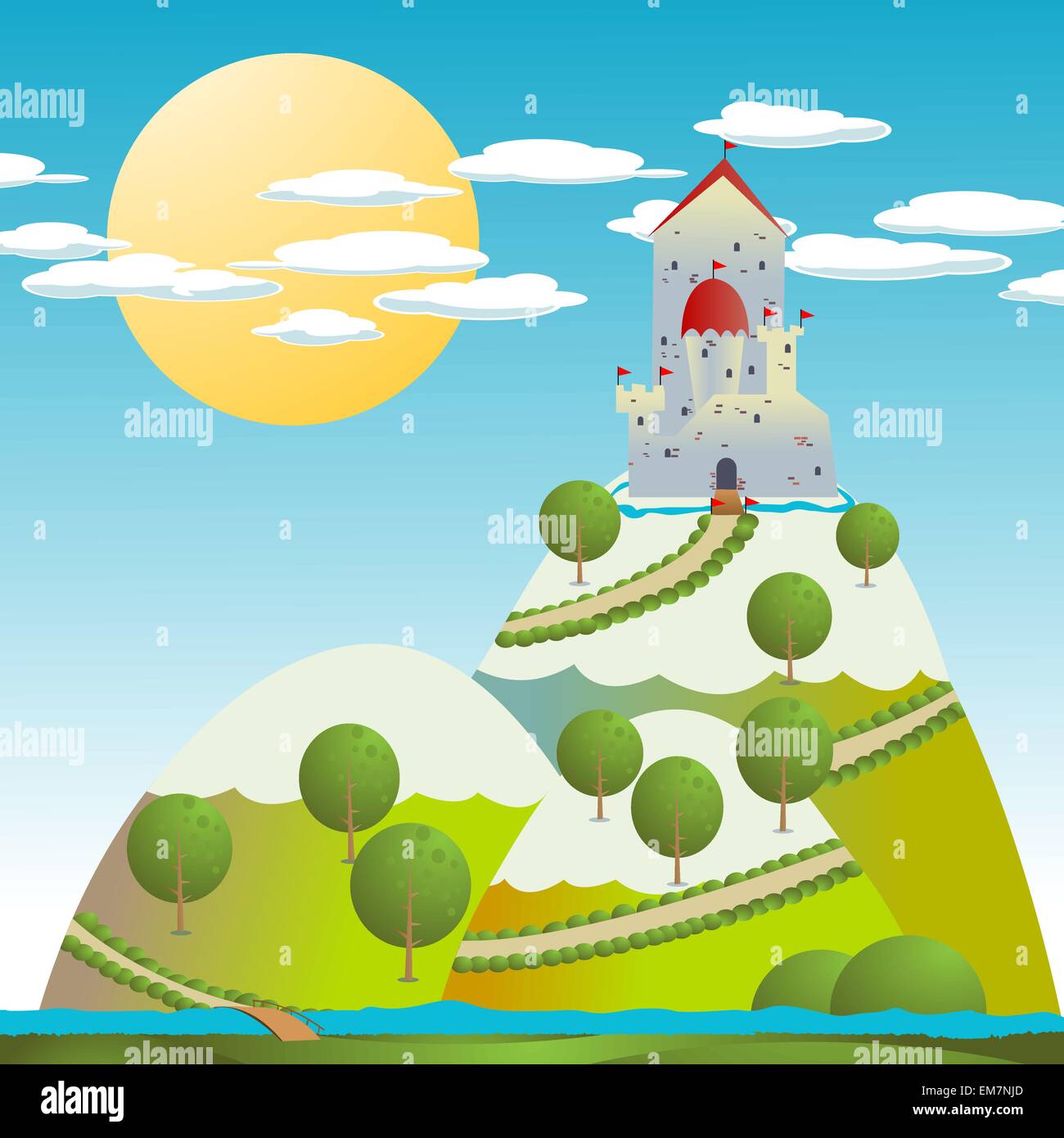 Cartoon Medieval Manor