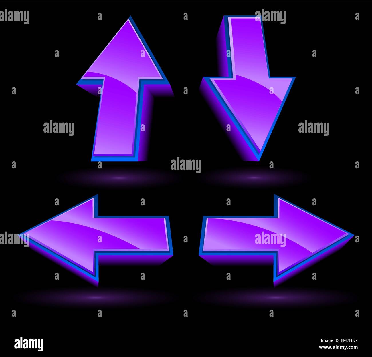 4 way arrow Stock Vector Images - Alamy