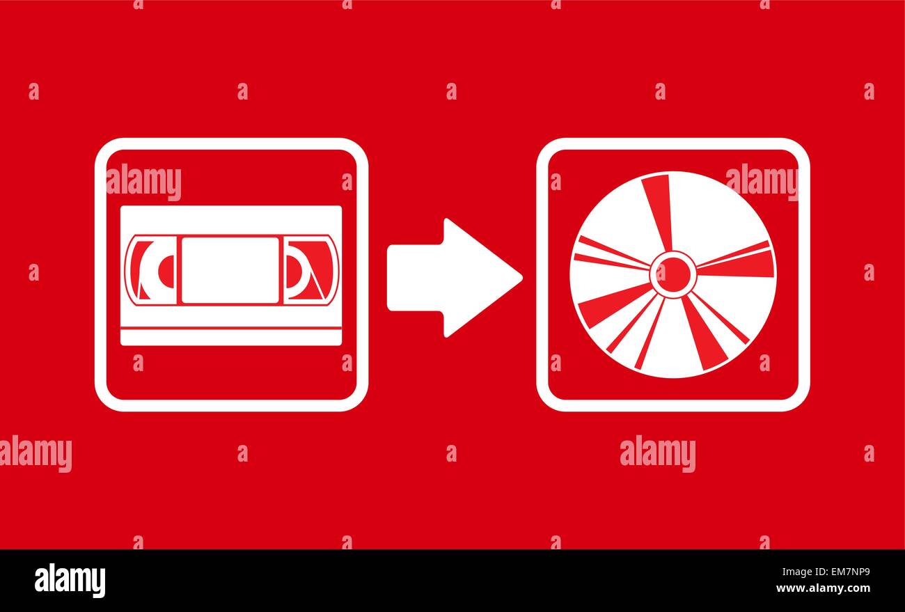 Vector vhs to cd transfer Stock Vector Image & Art - Alamy