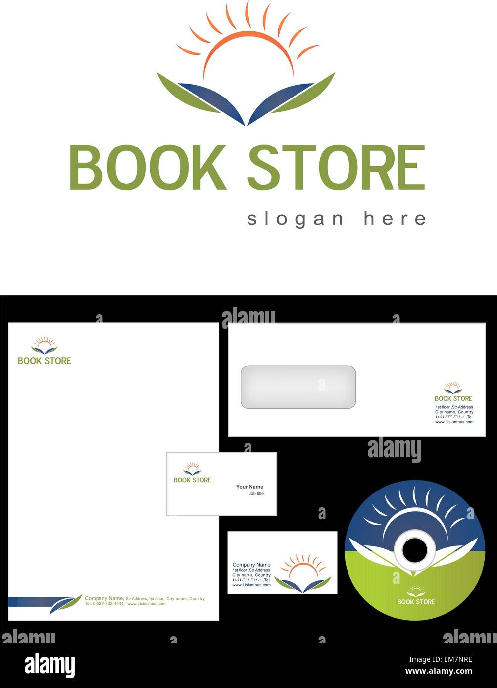 Book store logo design corporate hi-res stock photography and images ...