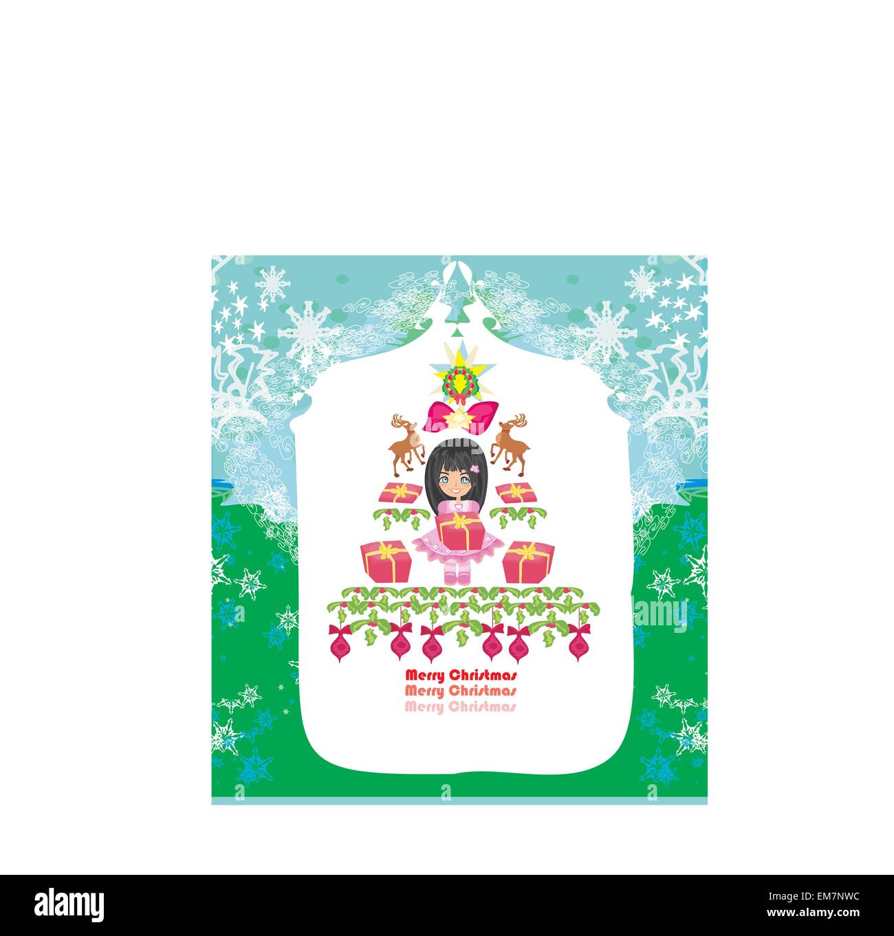 Child magic christmas Stock Vector Images - Alamy