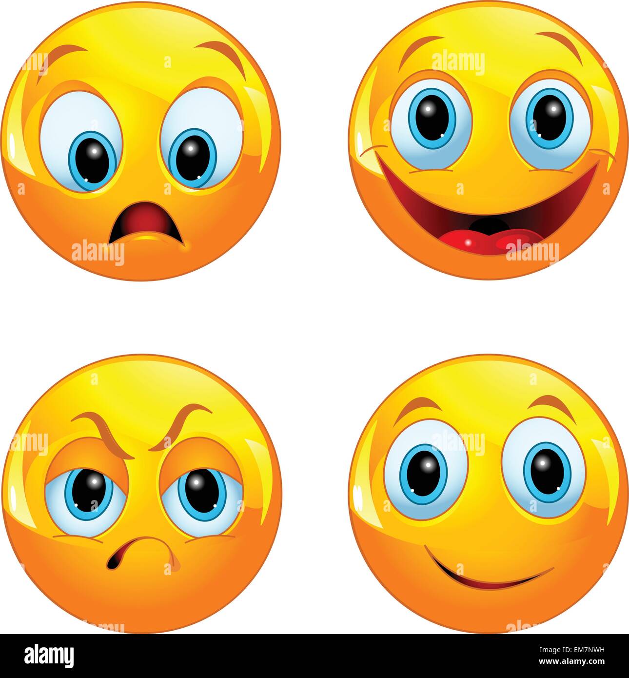 Emoticon smiley yellow hi-res stock photography and images - Alamy