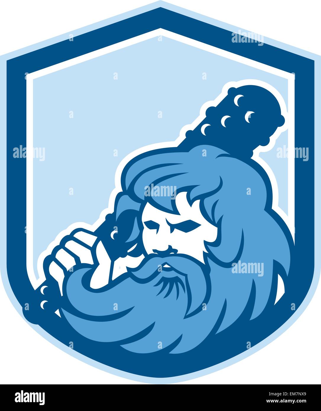Hercules Wielding Club Shield Retro Stock Vector Image & Art - Alamy