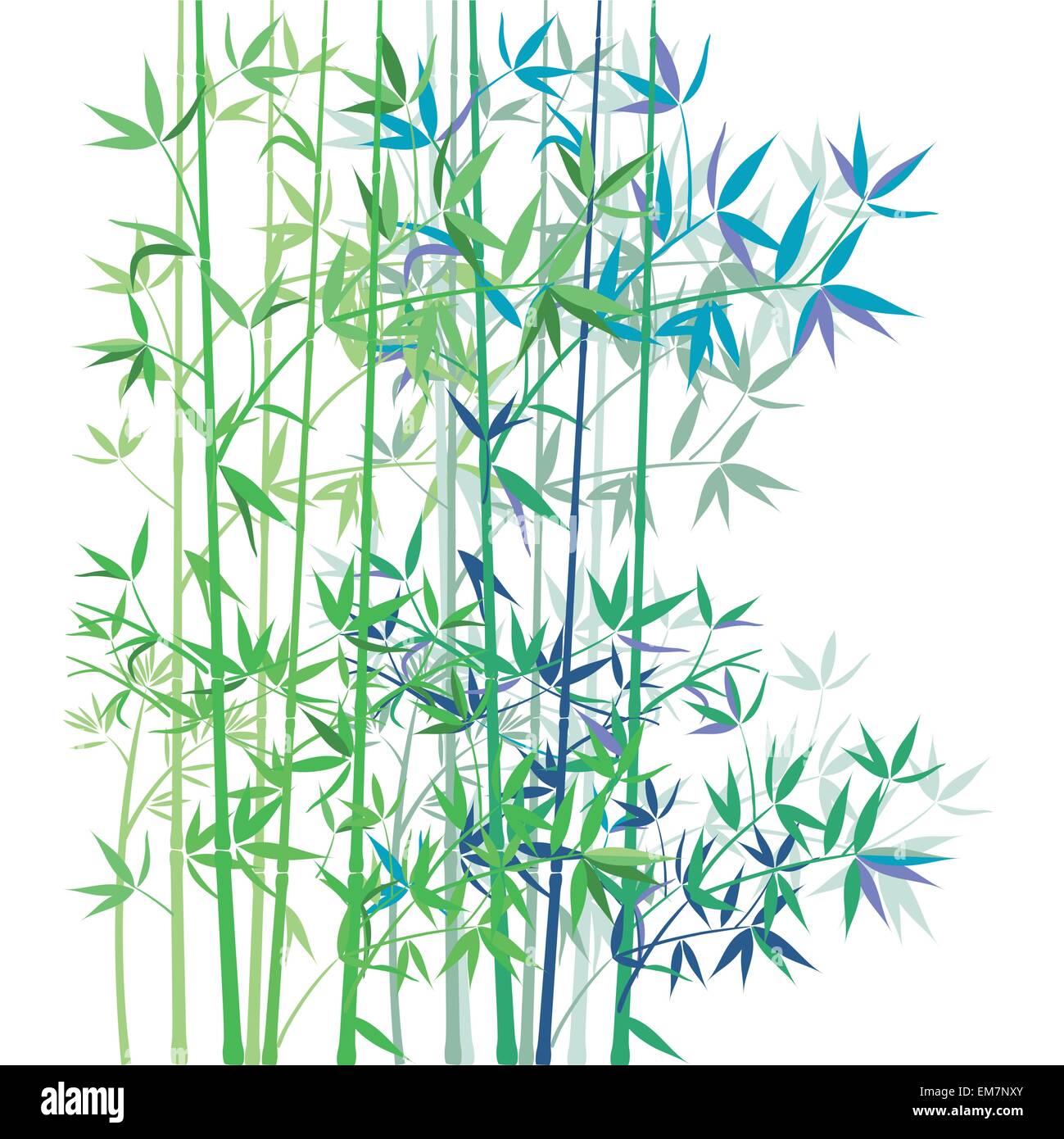 Bamboo On White Background Stock Vector Image And Art Alamy