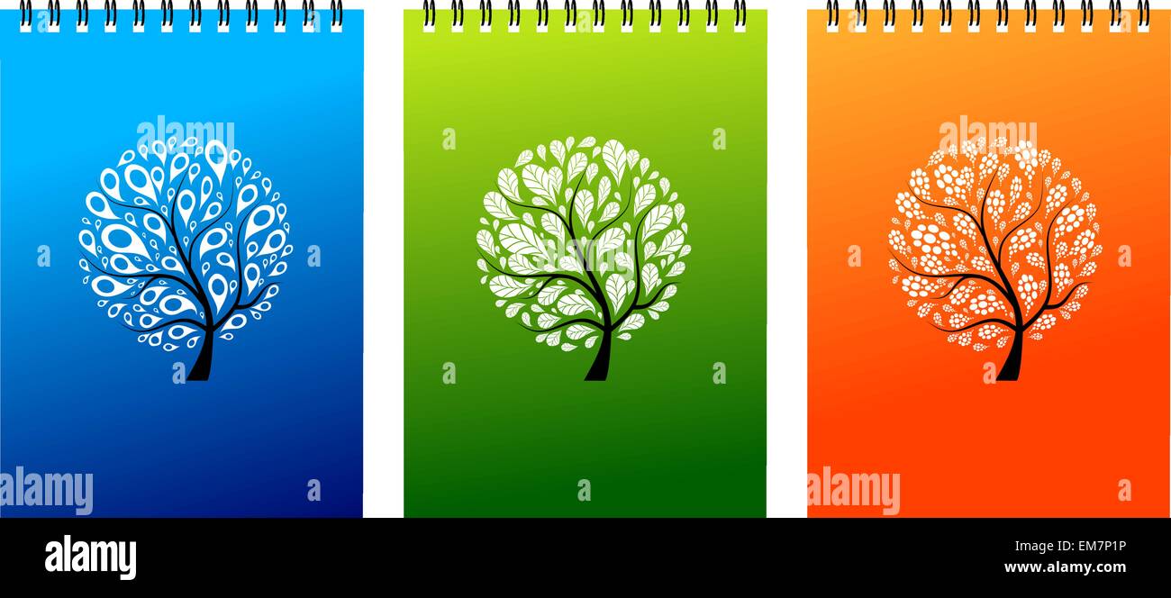 Notebook covers design, art tree Stock Vector Image & Art - Alamy