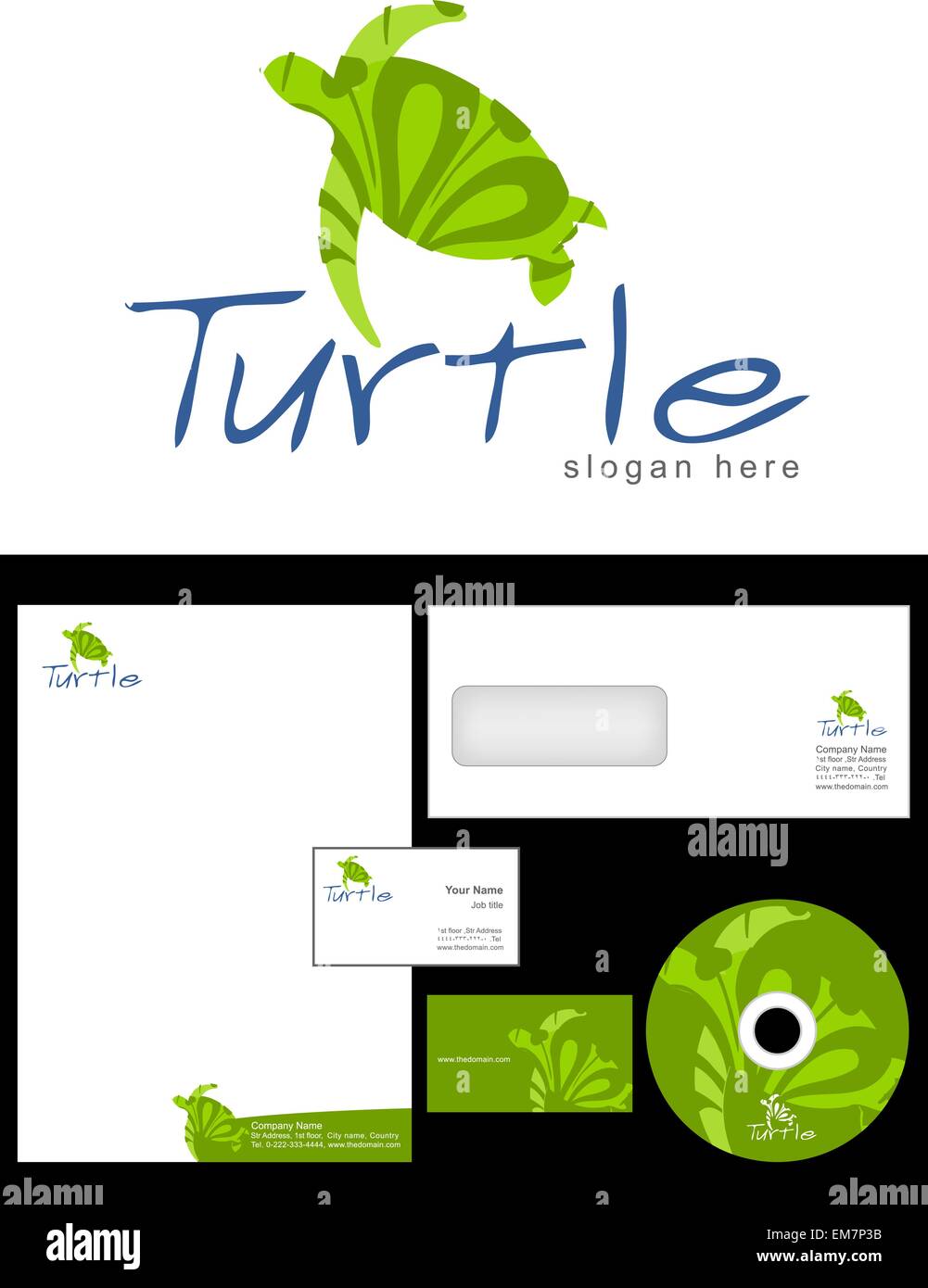 Turtle Logo Design Stock Vector Image & Art - Alamy