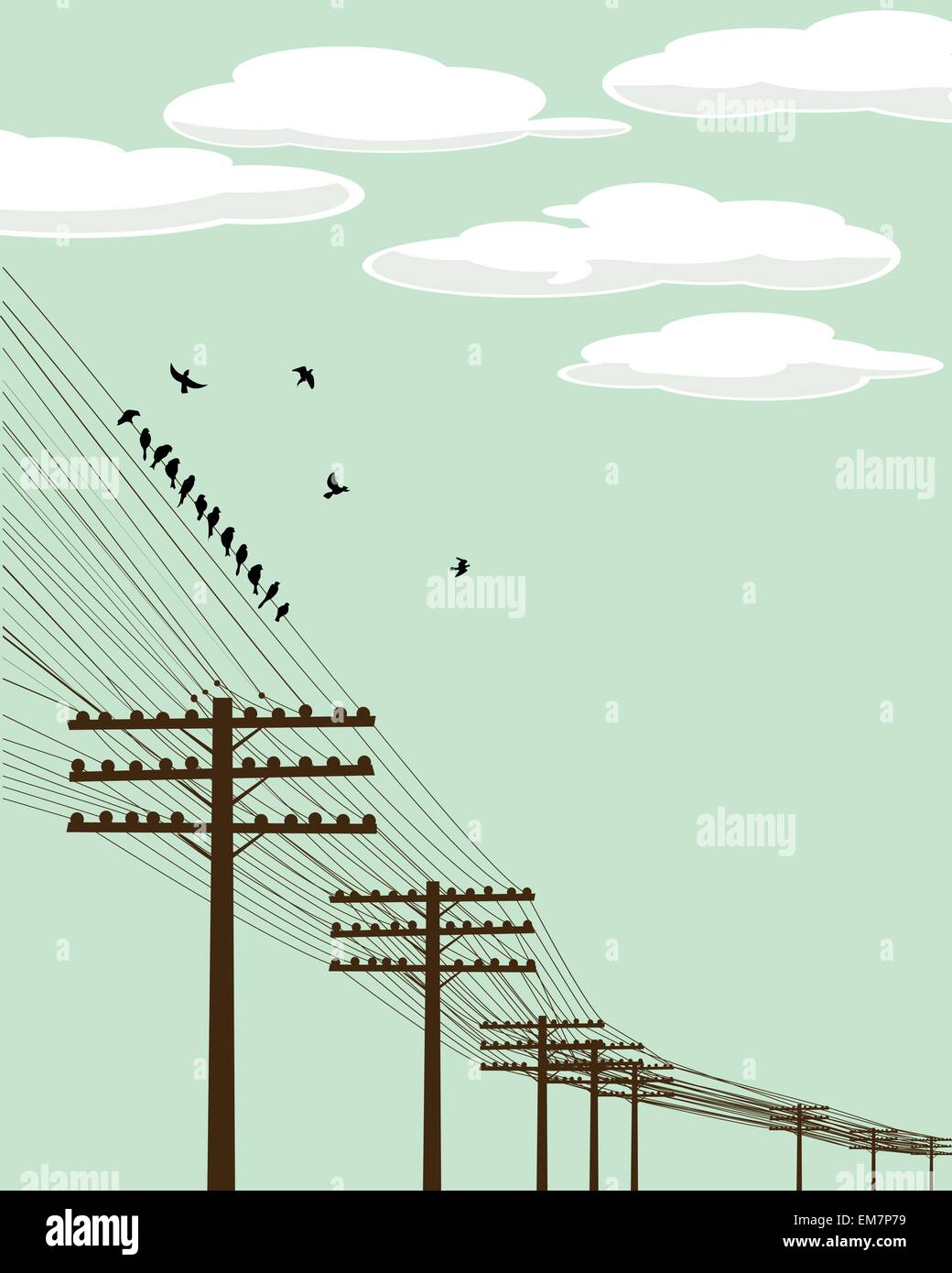 Wire flying Stock Vector Images - Alamy