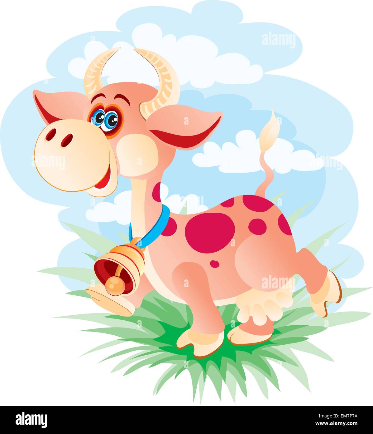 The cheerful cow Stock Vector Image & Art - Alamy