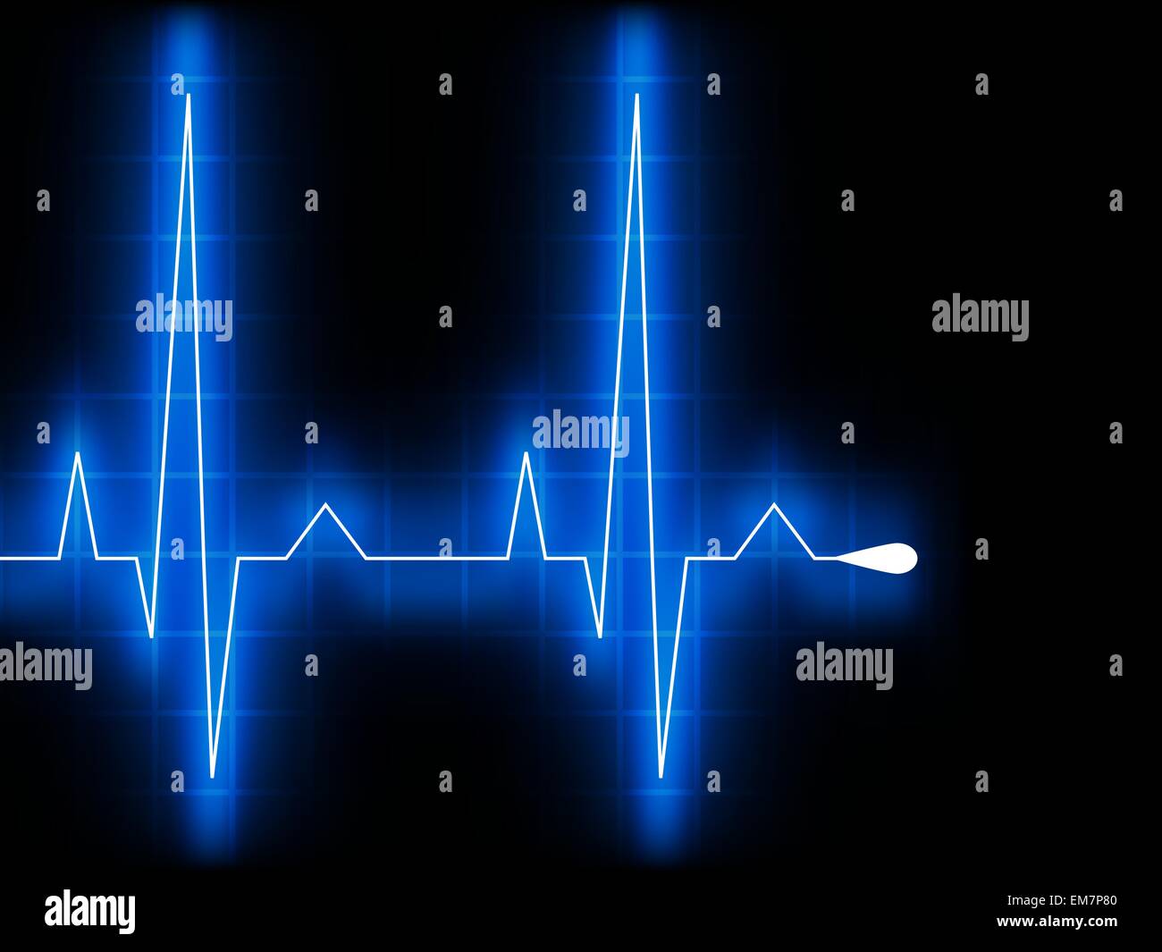 Blue heart beat. Ekg graph. EPS 8 Stock Vector Image & Art - Alamy