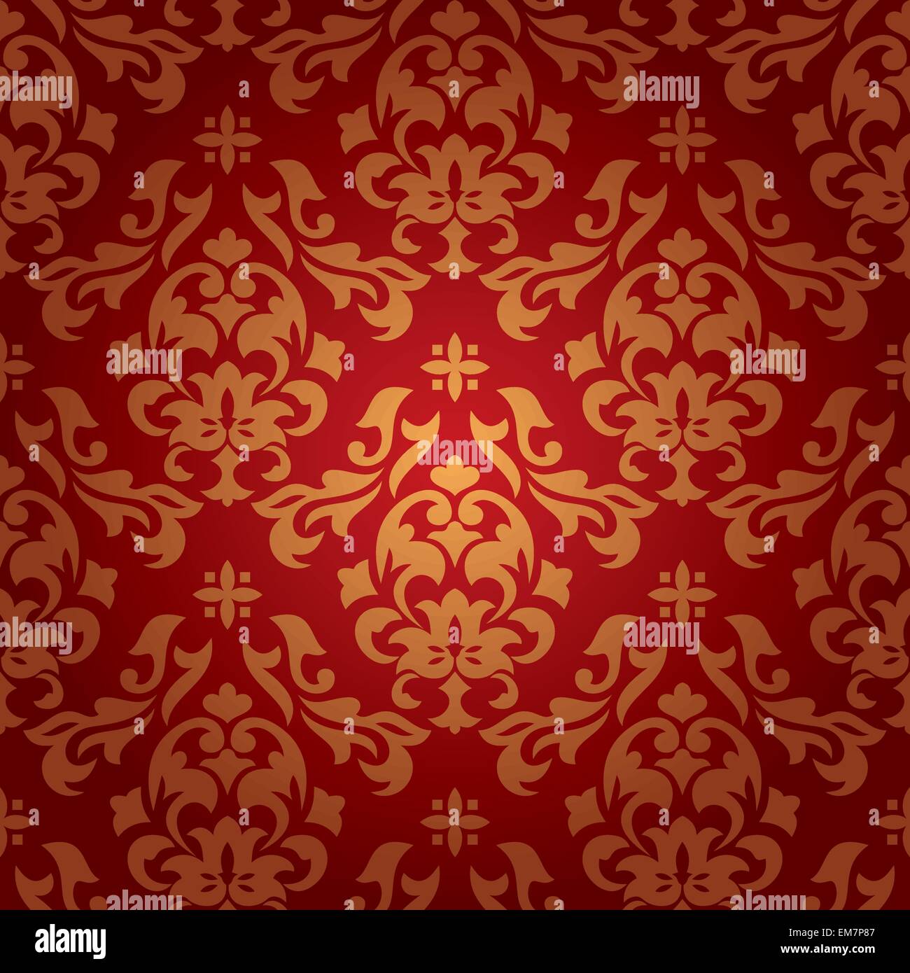 seamless damask wallpaper Stock Vector Image & Art - Alamy