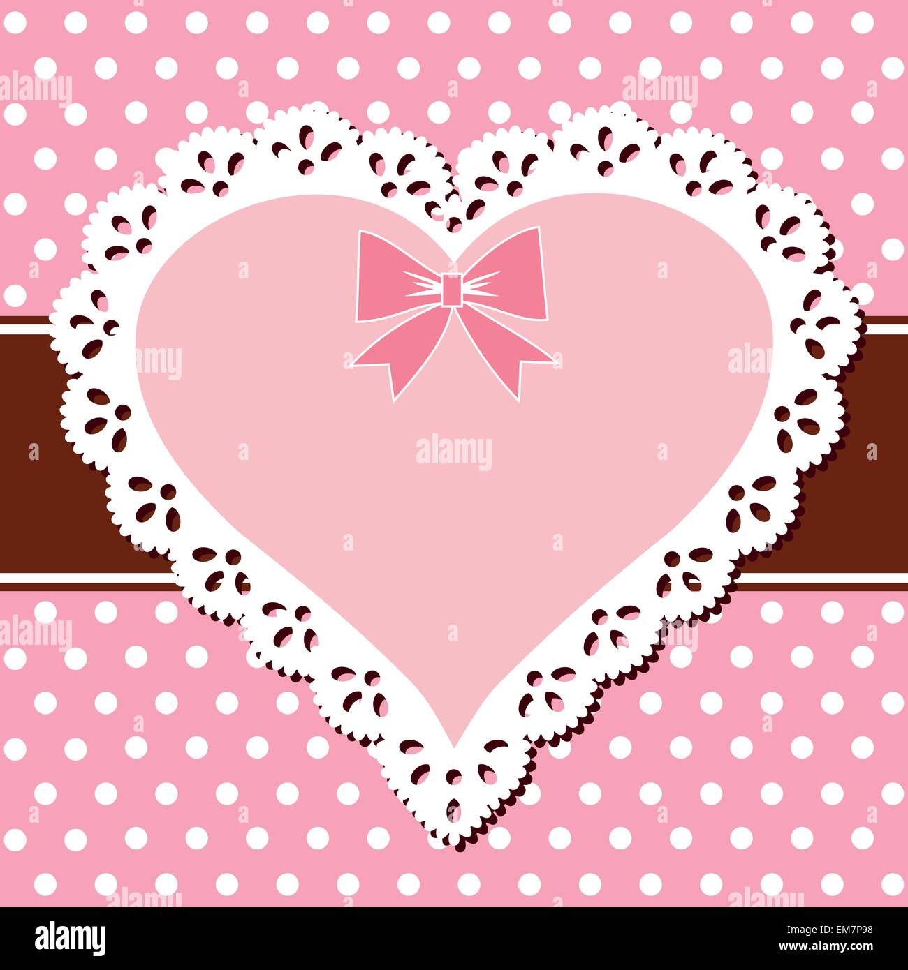 Lace pink heart Stock Vector Image & Art - Alamy