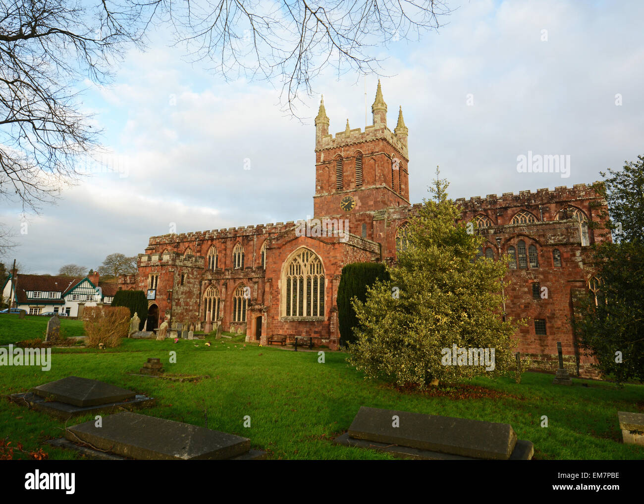 Church of the Holy Cross Crediton Parish Church Stock Photo - Alamy