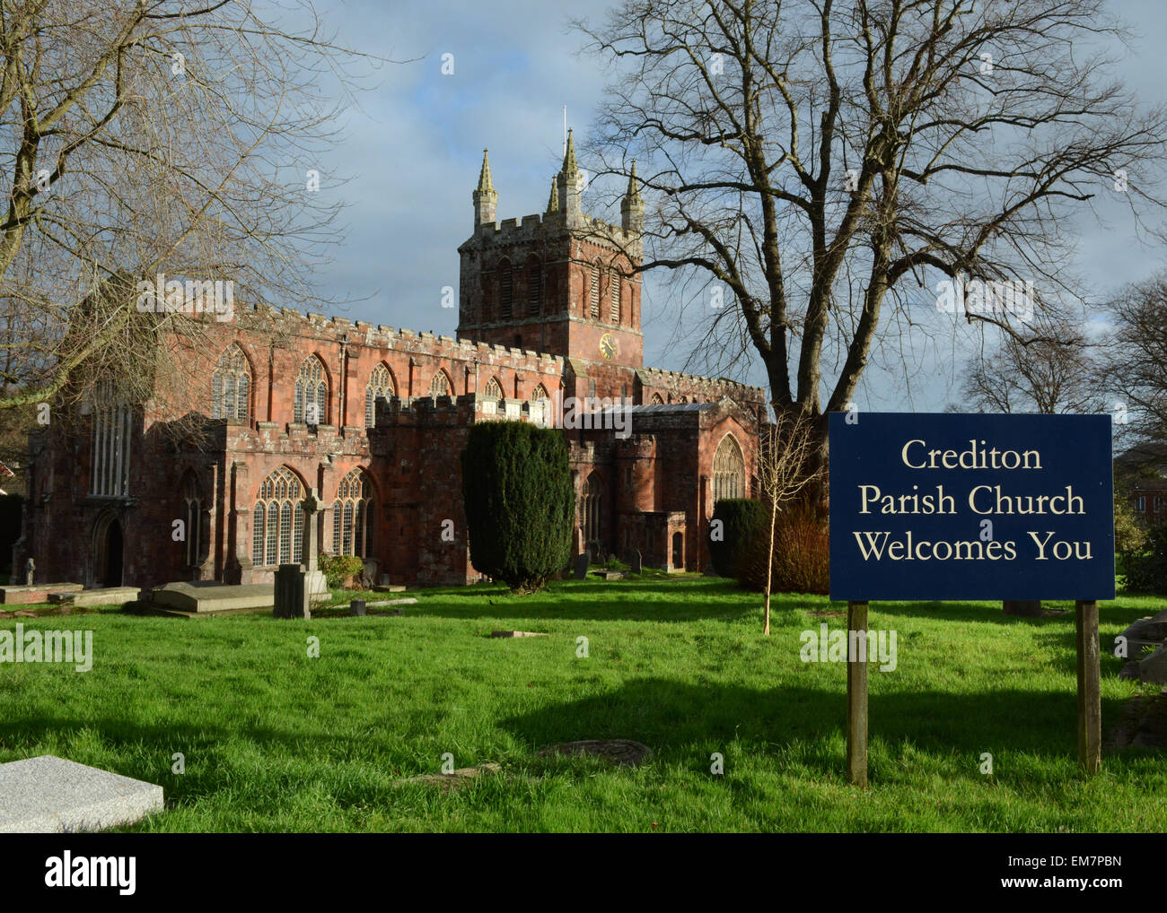 Church of the Holy Cross Crediton Parish Church Stock Photo - Alamy